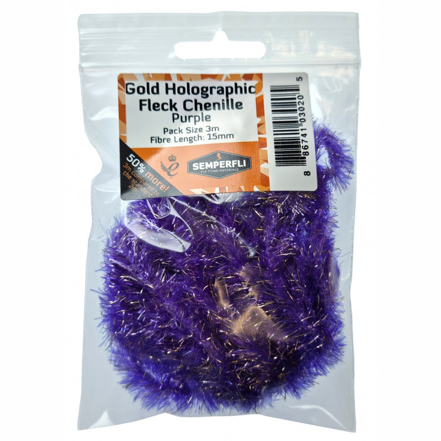 Gold Holographic Fleck Chenille | Semperfli | J Stockard