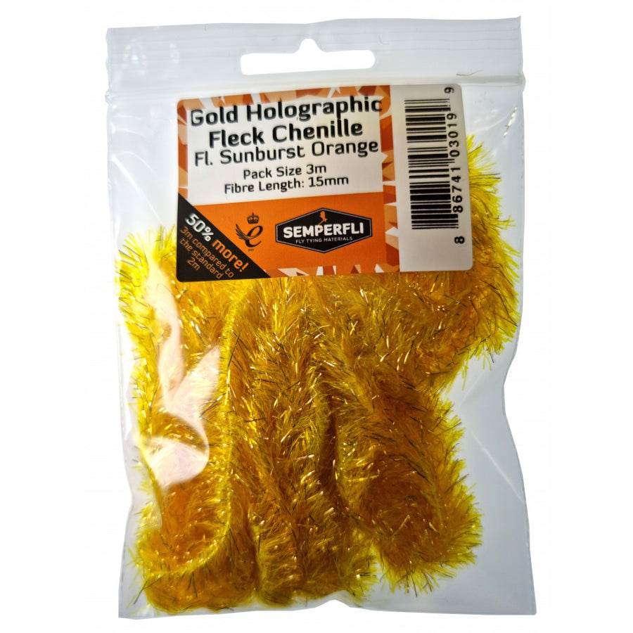 Gold Holographic Fleck Chenille | Semperfli | J Stockard