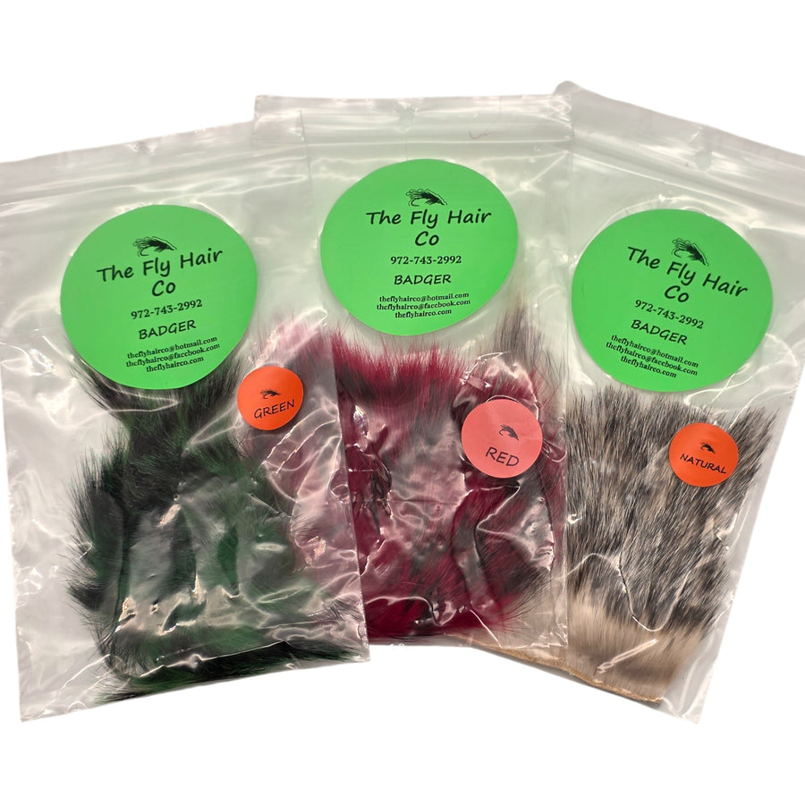Fly Hair Co. Badger Hair – Premium Natural Fly Tying Material