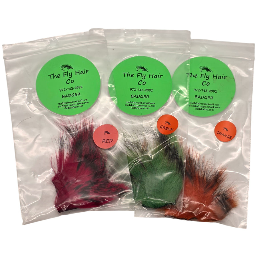 Fly Hair Co. Badger Hair – Premium Natural Fly Tying Material