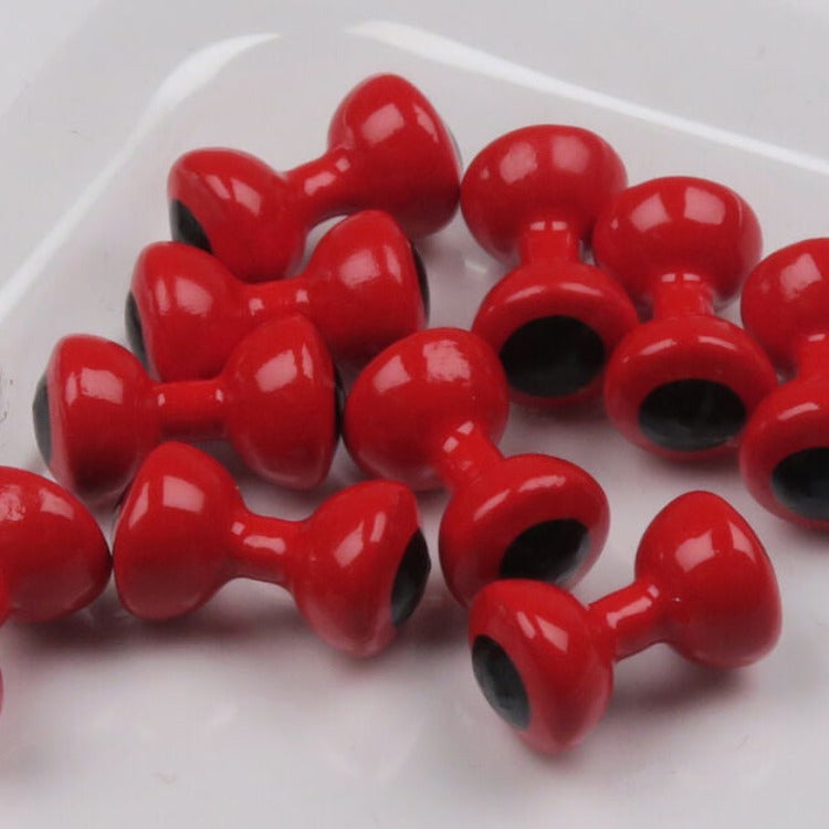 Streamer Fly Tying Beads: Painted Lead Eyes by J Stockard