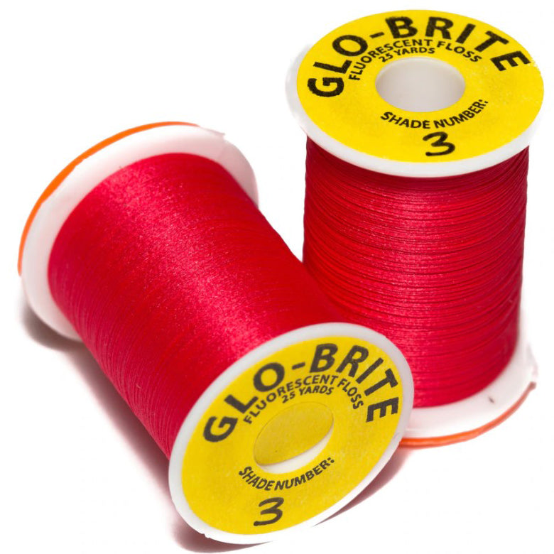 Vibrant GLO Brite Floss for Fly Tying at J Stockard